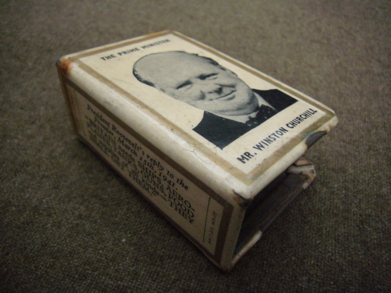 War Department Militaria | 1941 Winston Churchill Matchbox Cover