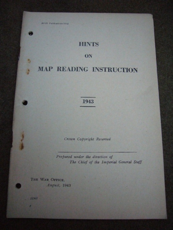 War Department Militaria | WWII Army Map Reading Manual