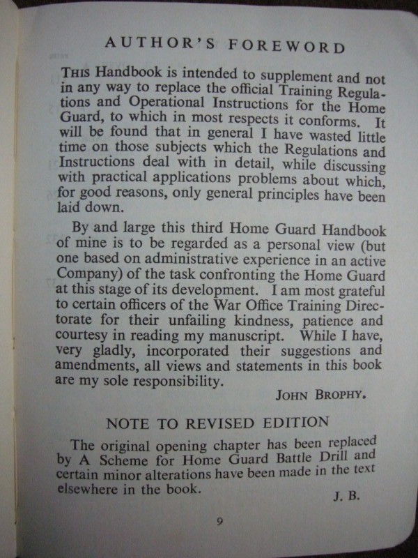 War Department Militaria | Original WWII Home Guard Training Manual