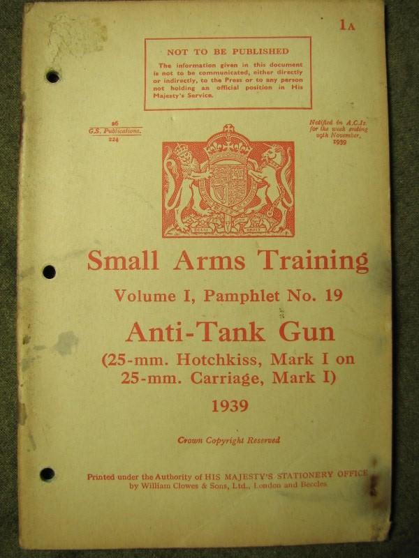 War Department Militaria | Extremely rare Small Arms Training Pamphlet